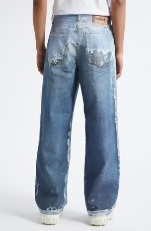 Acne Studios 1981 Trompe L'oeil Wide Leg Jeans