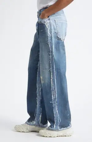 Acne Studios 1981 Trompe L'oeil Wide Leg Jeans