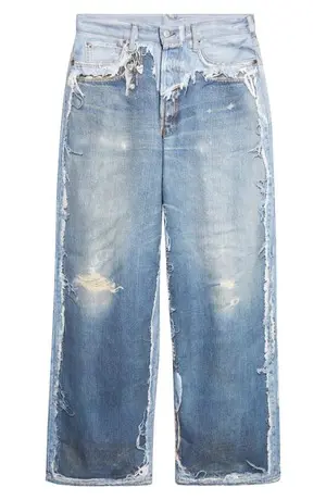 Acne Studios 1981 Trompe L'oeil Wide Leg Jeans