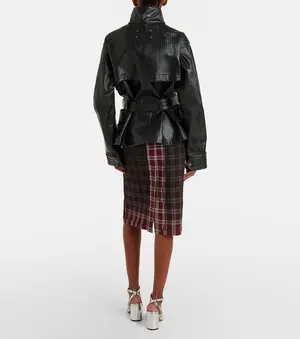 MAISON MARGIELA Checked Pencil Skirt