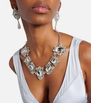 SELF-PORTRAIT Crystal-embellished Necklace