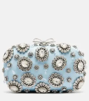 SELF-PORTRAIT Crystal-embellished Clutch