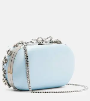 SELF-PORTRAIT Crystal-embellished Clutch
