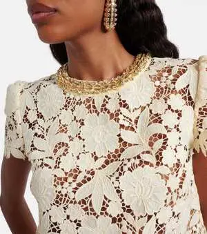 SELF-PORTRAIT Embellished Lace Top