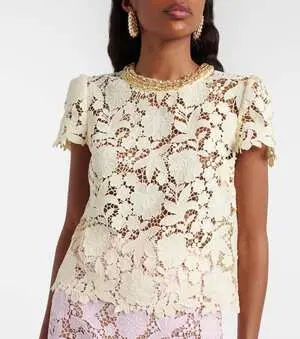 SELF-PORTRAIT Embellished Lace Top