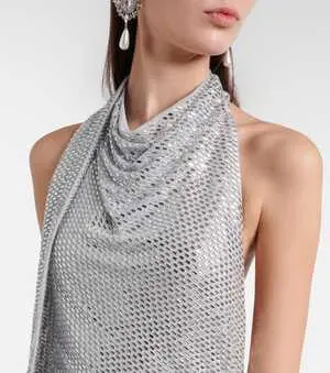 SELF-PORTRAIT Embellished Maxi Dress - Grey