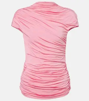 SELF-PORTRAIT Ruched Jersey Top