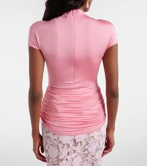 SELF-PORTRAIT Ruched Jersey Top