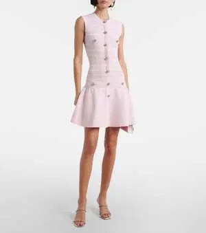 SELF-PORTRAIT Embellished Pointelle Minidress