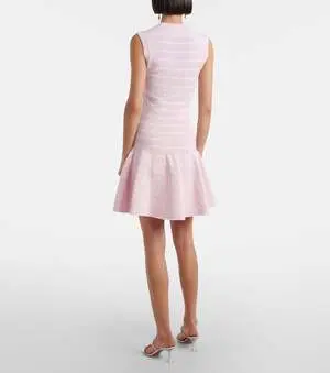 SELF-PORTRAIT Embellished Pointelle Minidress