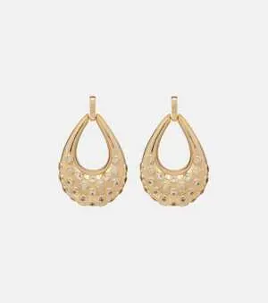 SELF-PORTRAIT Crystal-embellished Hoop Earrings - Gold