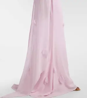 SELF-PORTRAIT Scarf-detail Georgette Gown
