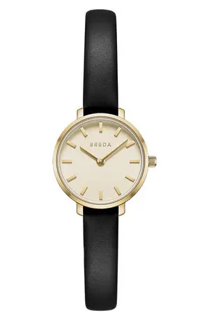 BREDA Beverly Leather Strap Watch - Gold