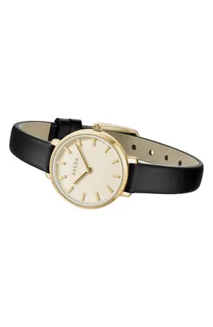 BREDA Beverly Leather Strap Watch - Gold