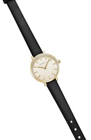 BREDA Beverly Leather Strap Watch - Gold