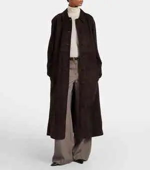 THE ROW Kendra Suede Coat