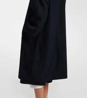 THE ROW Dayton Wool Car Coat - Blue