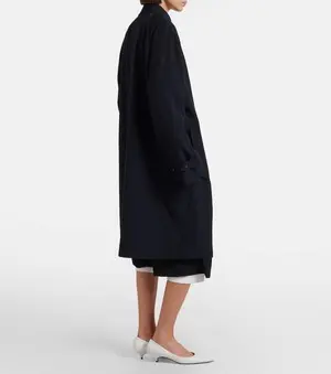 THE ROW Dayton Wool Car Coat - Blue
