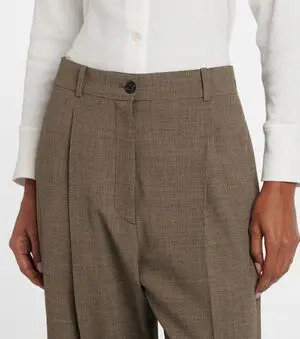 THE ROW Gianni Wool Straight Trousers