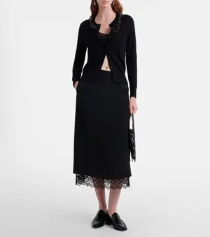 Simone Rocha Embellished Wool And Silk Cardigan