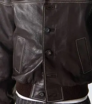 WALES BONNER Time Leather Jacket