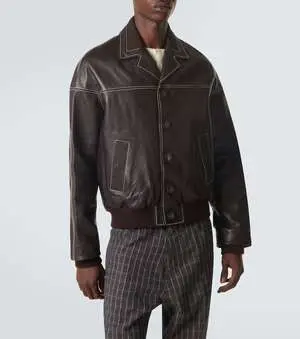 WALES BONNER Time Leather Jacket