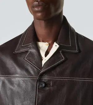 WALES BONNER Time Leather Jacket