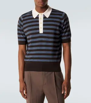 WALES BONNER Breeze Striped Wool Polo Sweater