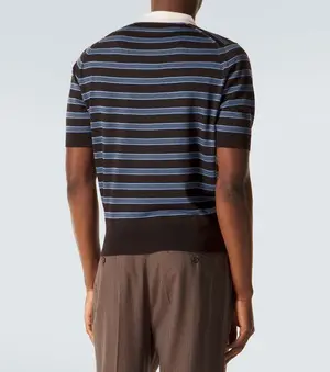 WALES BONNER Breeze Striped Wool Polo Sweater