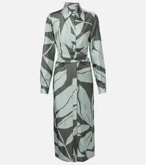 Max Mara Robinia Printed Silk Shirt Dress
