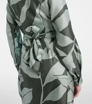 Max Mara Robinia Printed Silk Shirt Dress