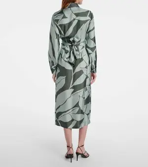 Max Mara Robinia Printed Silk Shirt Dress