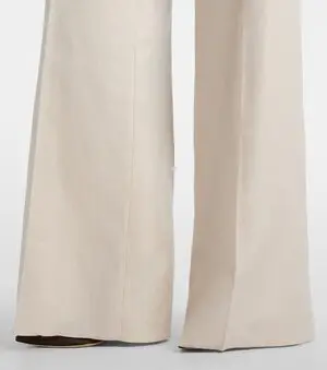 Max Mara Badesse High-rise Wide-leg Linen Pants - Beige