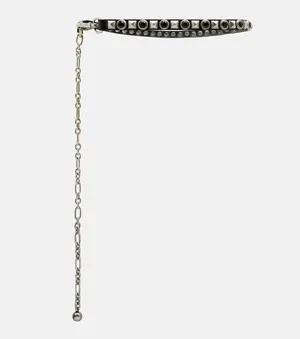 Etro Embellished Leather Belt - Black