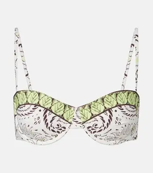 Tory Burch Printed Underwire Bikini Top - Multicoloured