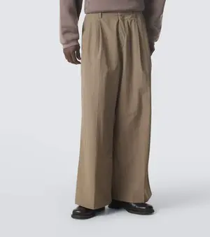 ERL Pleated Wide-leg Trousers - Green