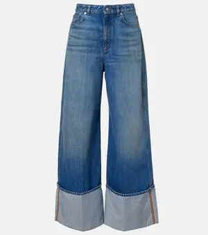 Givenchy Mid-rise Wide-leg Jeans - Blue