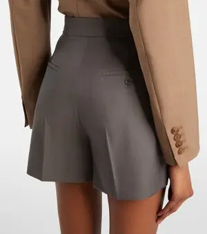 Max Mara Sadunco Virgin Wool Shorts