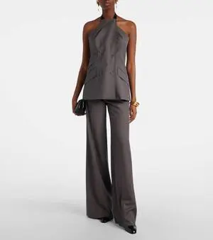 Max Mara Serio Wide-leg Wool Pants