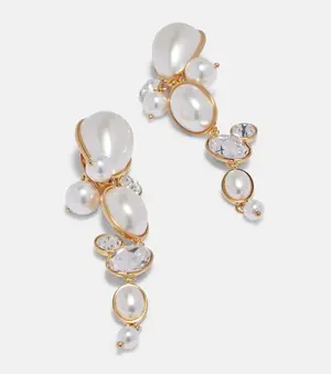 Oscar De La Renta Embellished Clip-on Earrings