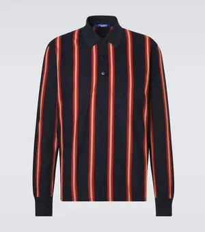 Junya Watanabe Striped Wool Polo Shirt