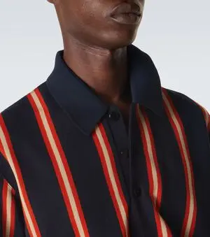 Junya Watanabe Striped Wool Polo Shirt