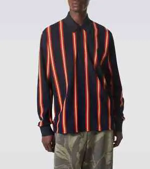 Junya Watanabe Striped Wool Polo Shirt