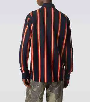 Junya Watanabe Striped Wool Polo Shirt