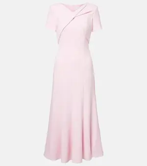 Roland Mouret Draped Cady Midi Dress