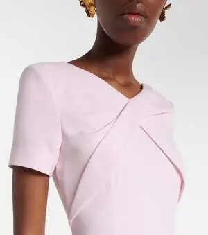Roland Mouret Draped Cady Midi Dress