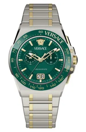 Versace Greca Reaction Chronograph Two-tone Bracelet Watch - Two Tone