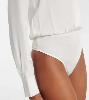 Roland Mouret Silk Satin Bodysuit