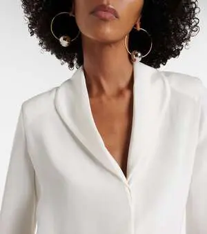 Roland Mouret Silk Satin Bodysuit