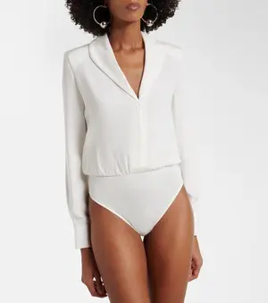 Roland Mouret Silk Satin Bodysuit